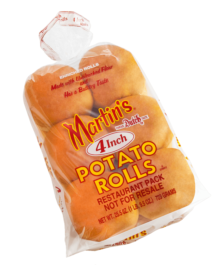Martins Roll Potato 4inch 4x12pc - Chef's Play