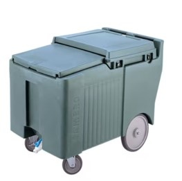 CAMBRO ICS125L401 - Sliding Lid Slate Blue Mobile Ice Caddy - Chef's Play