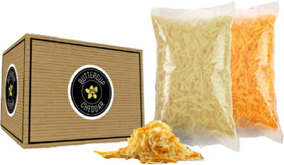 Cheddar Cheese Shredded White 6 Pieces x 2 KG - Chef's Play