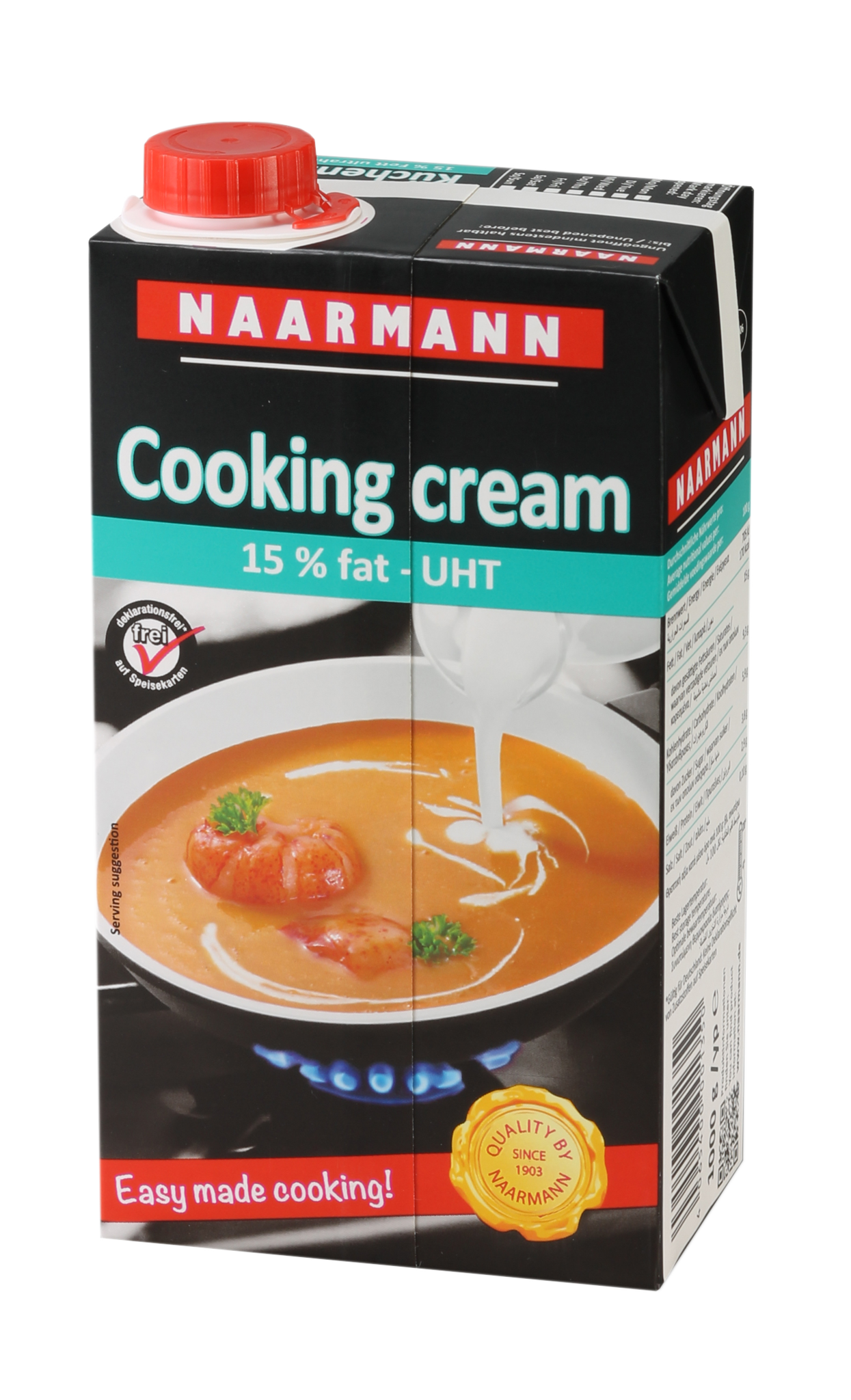 Cooking Cream 15% Fat 12 x 1 KG - Chef's Play