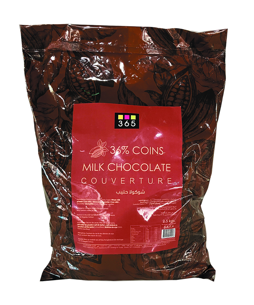 Milk Chocolate Couverture 36% Coins 2.5 KG - Chef's Play