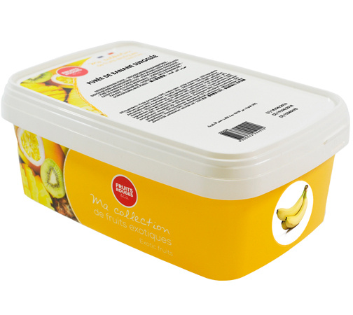 Banana Puree 100% FRZ 6 x 1 KG - Chef's Play