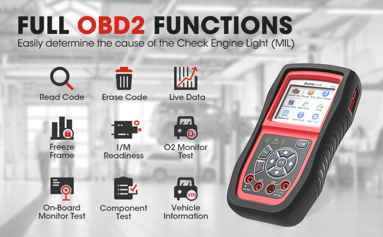 Autel AutoLink AL539B Code Reader/Multimeter - AsTools