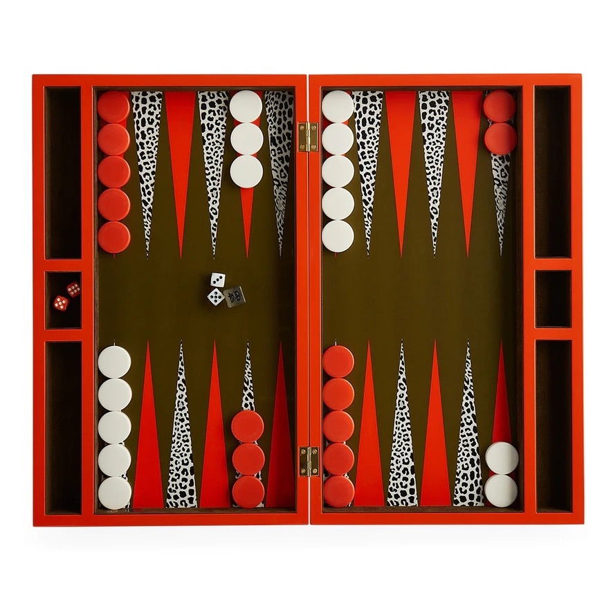 Jonathan Adler Leopard Backgammon Set | House of Furniture
