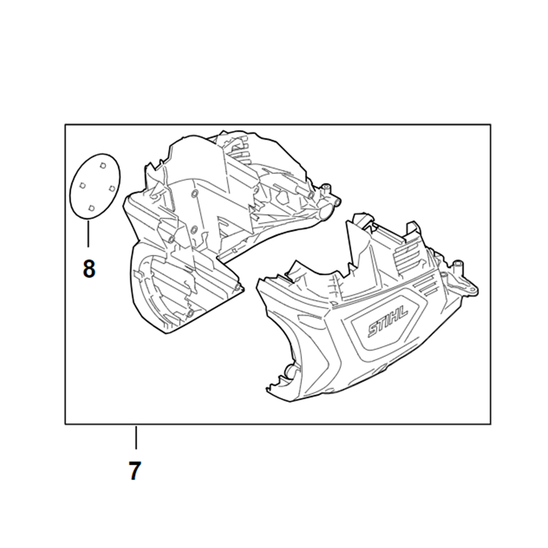 STIHL Carter voor HSA 100 - HA07 600 0800 - Detuinmachineshop B.V.