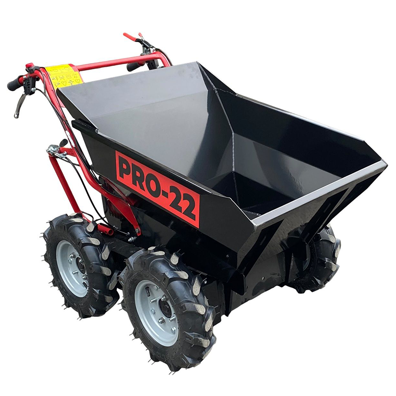 PRO-22 D400 benzine Mini Dumper / kruiwagen (4WD) - Detuinmachineshop B.V.