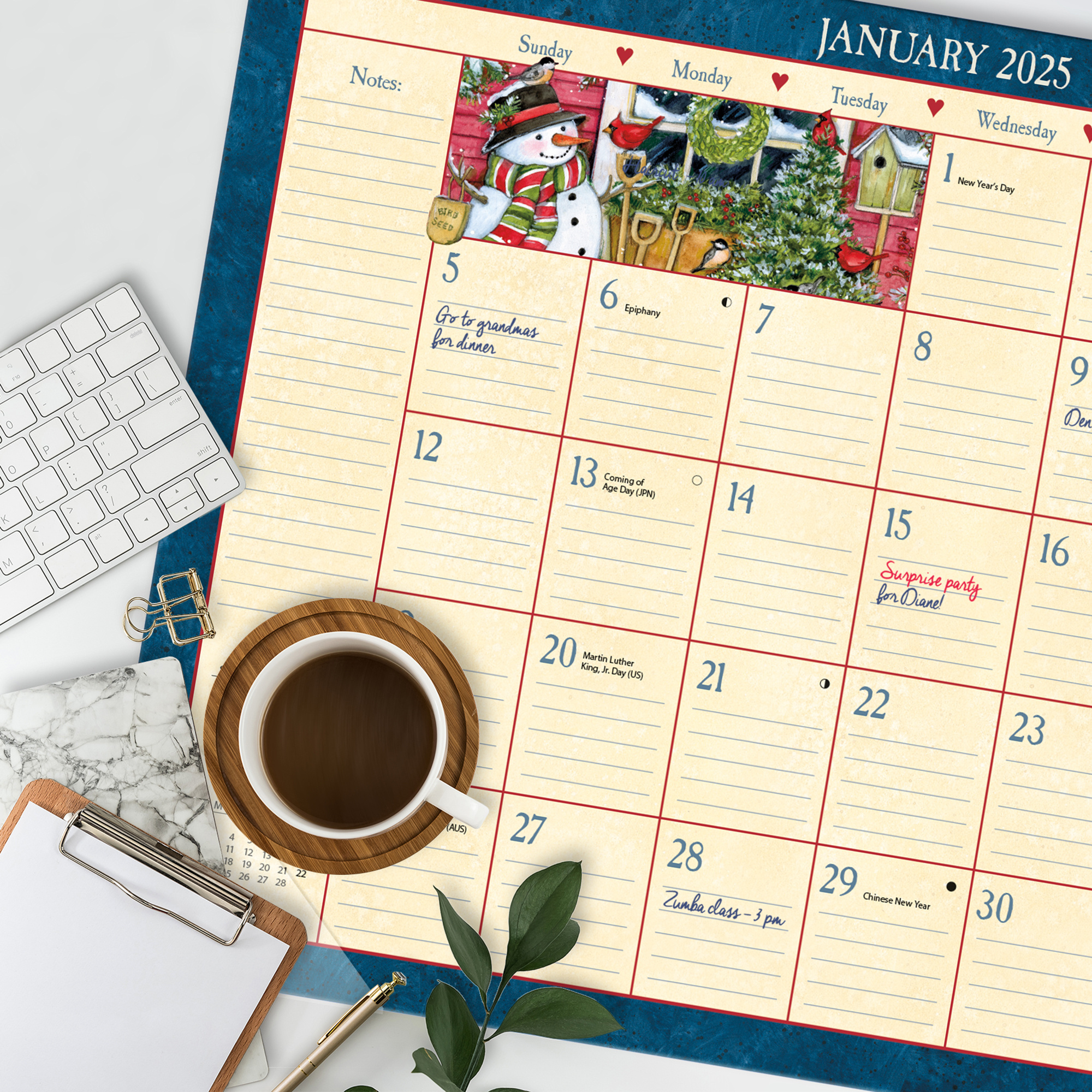 LANG Heart and Home Deskpad Calendar 2025 - The Lang Store