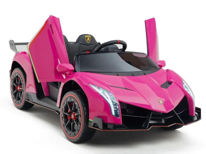 Lamborghini Veneno 12V 2 Persoons Kinderauto roze - Kidsrides