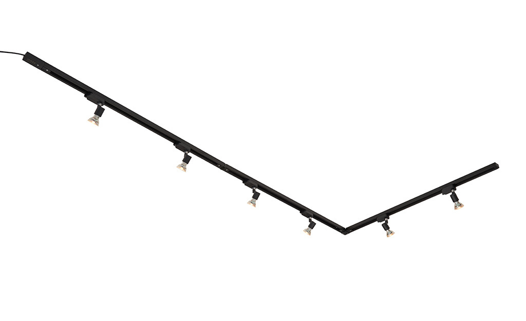 Modern single-phase track system with Stanley spots - LumenXL.com