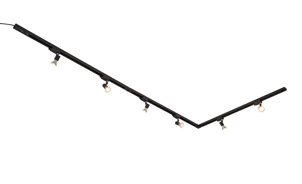 Modern single-phase track system with Stanley spots - LumenXL.com