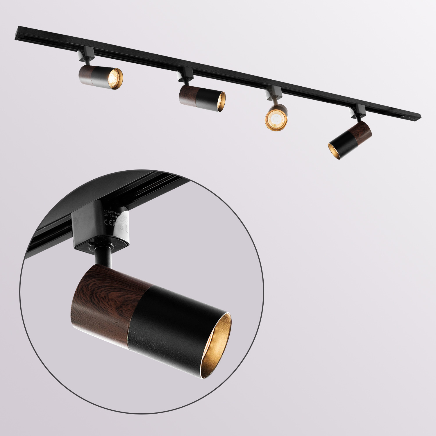Luxurious 1-phase track lighting system - Linn - LumenXL.com