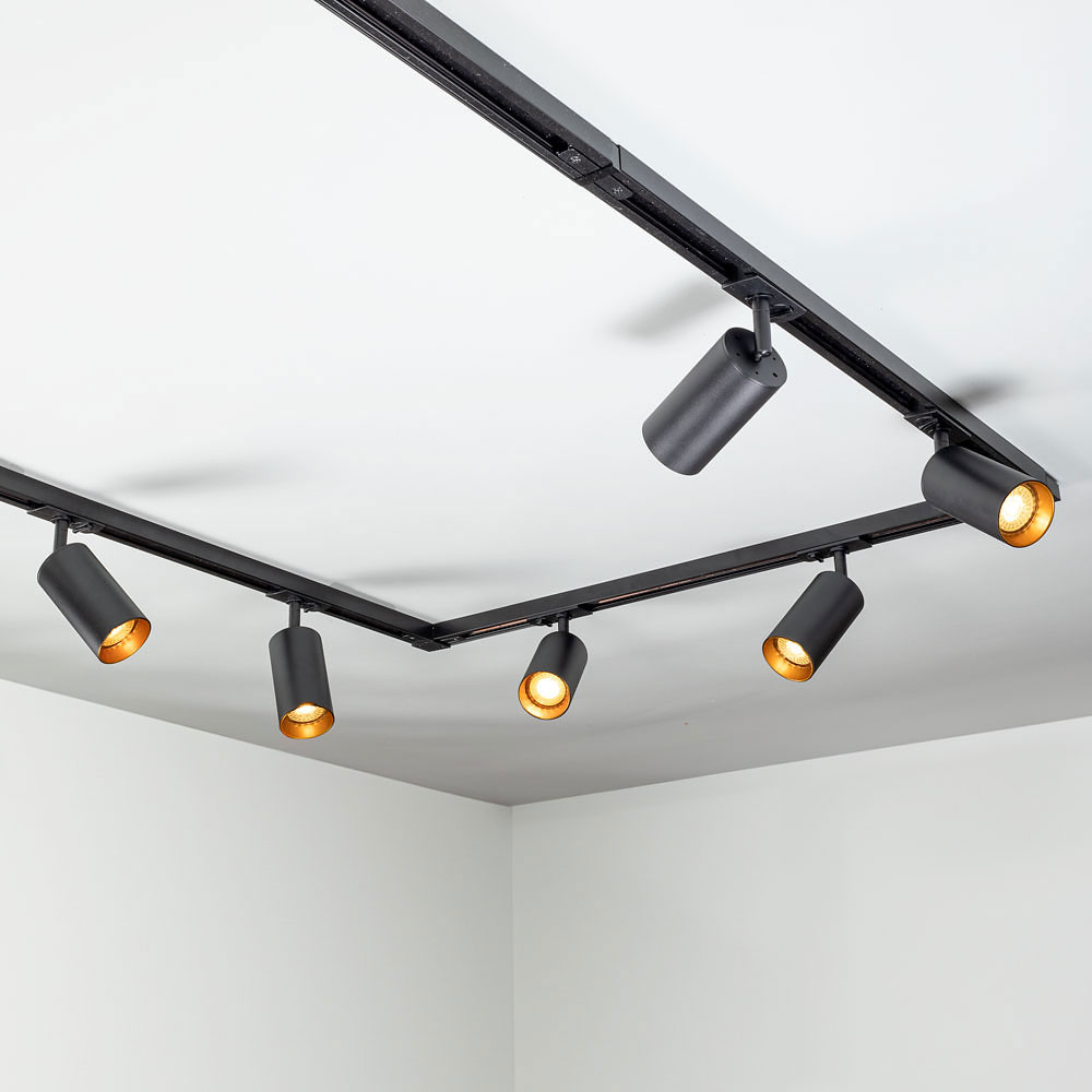 Modern-single--phase track system with Juno spots - LumenXL.com