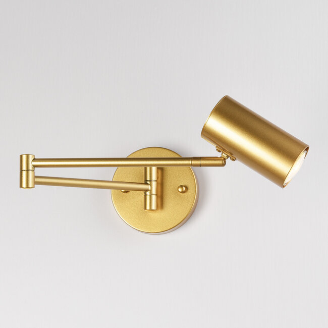 Gold wall light, adjustable arm - Revah - LumenXL.com