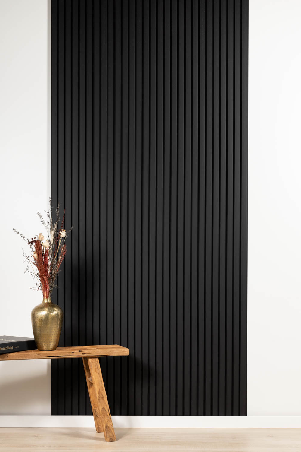 Zwart wandpaneel Volcano 277 x 30 cm | Wallcompany - Stairscompany