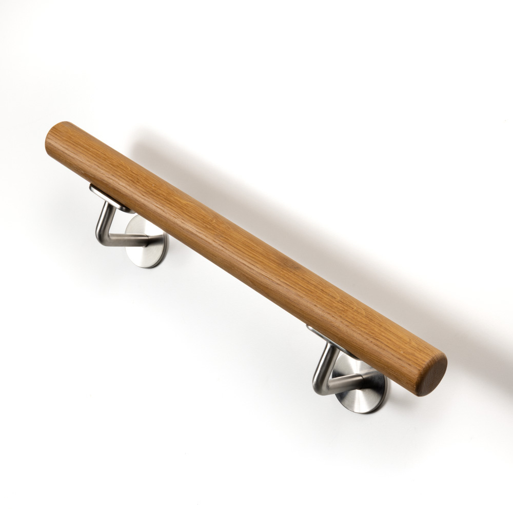 Ronde eiken trapleuning 40 mm - Klassiek & licht - Stairscompany