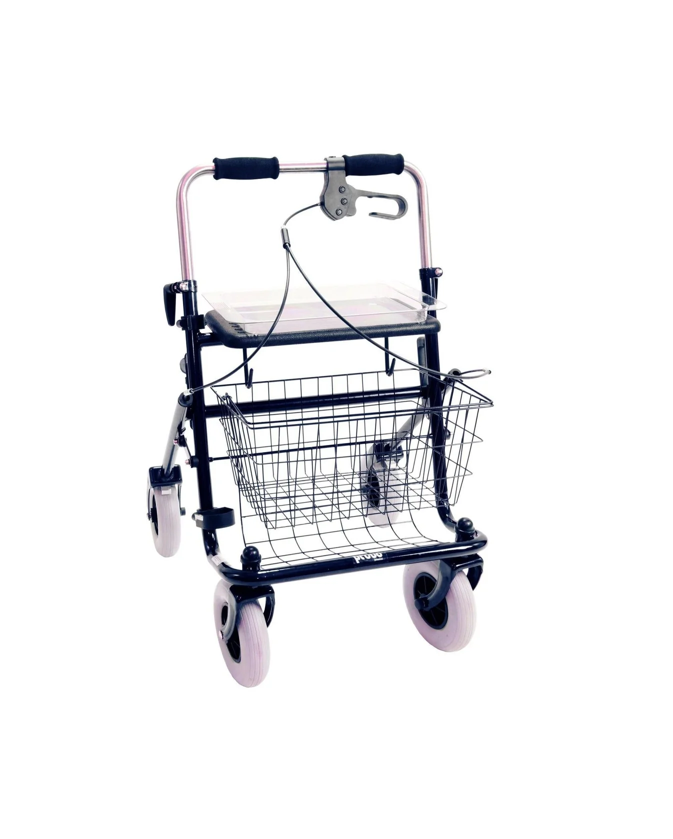 Rollator Provo 2de generatie eenzijdig met duwbeugel linkshandig ...