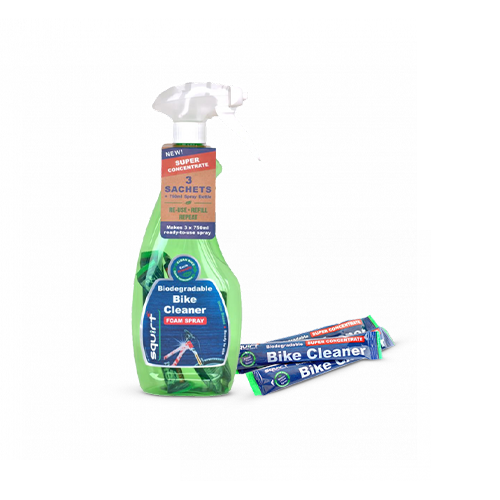 SQUIRT BIKE CLEANER SPRAY WITH 3X SACHETS (750ML) - LK Bikes