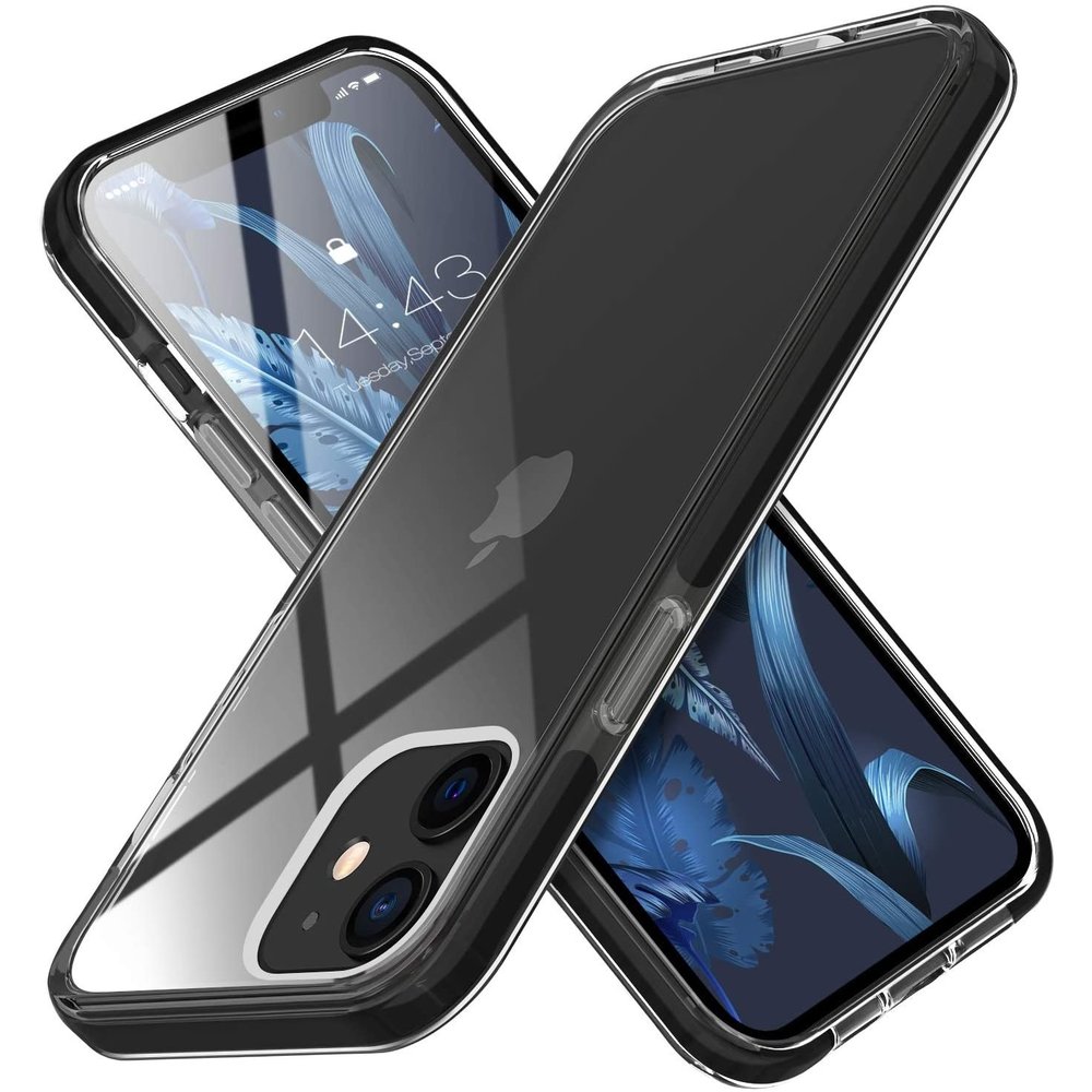 Bumper Case iPhone 12 Mini (Transparent-Schwarz) - Huellen-shop.de