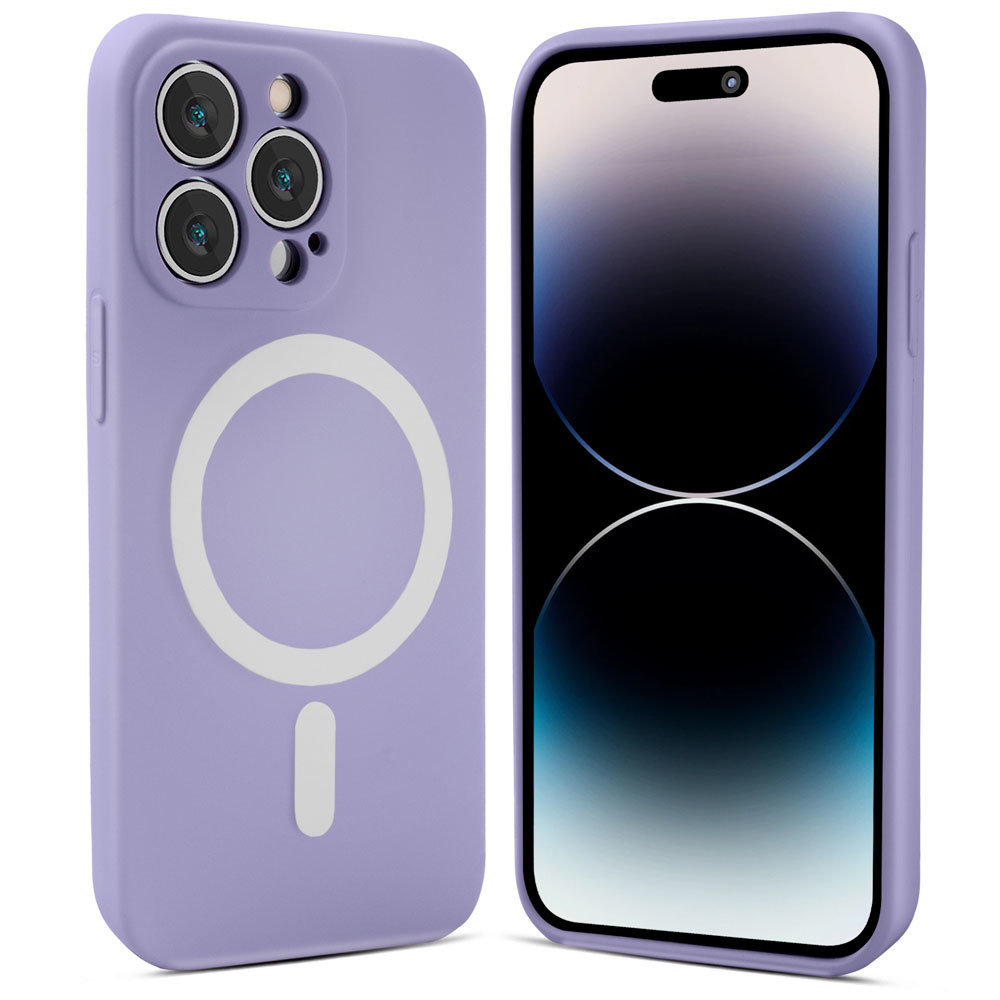 Iphone 12 Pro Magsafe Seidene Silikonhülle Lila Huellen Shop De