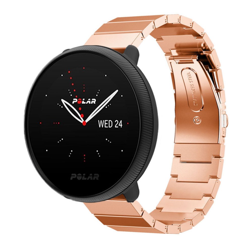Polar Ignite 3 Metallarmband (Roségold) - Smartwatcharmbaender.de Polar Ignite 3 Metallarmband (Roségold) - Smartwatcharmbaender.de