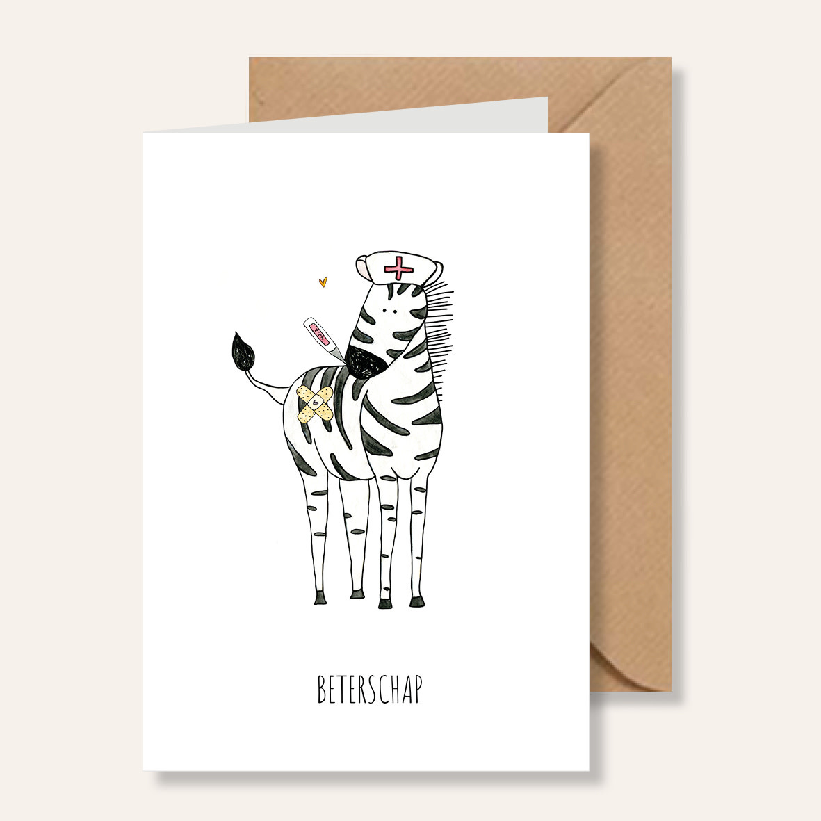 Juulz illustrations wenskaart beterschap | Kruimel kids boutique - Kruimel