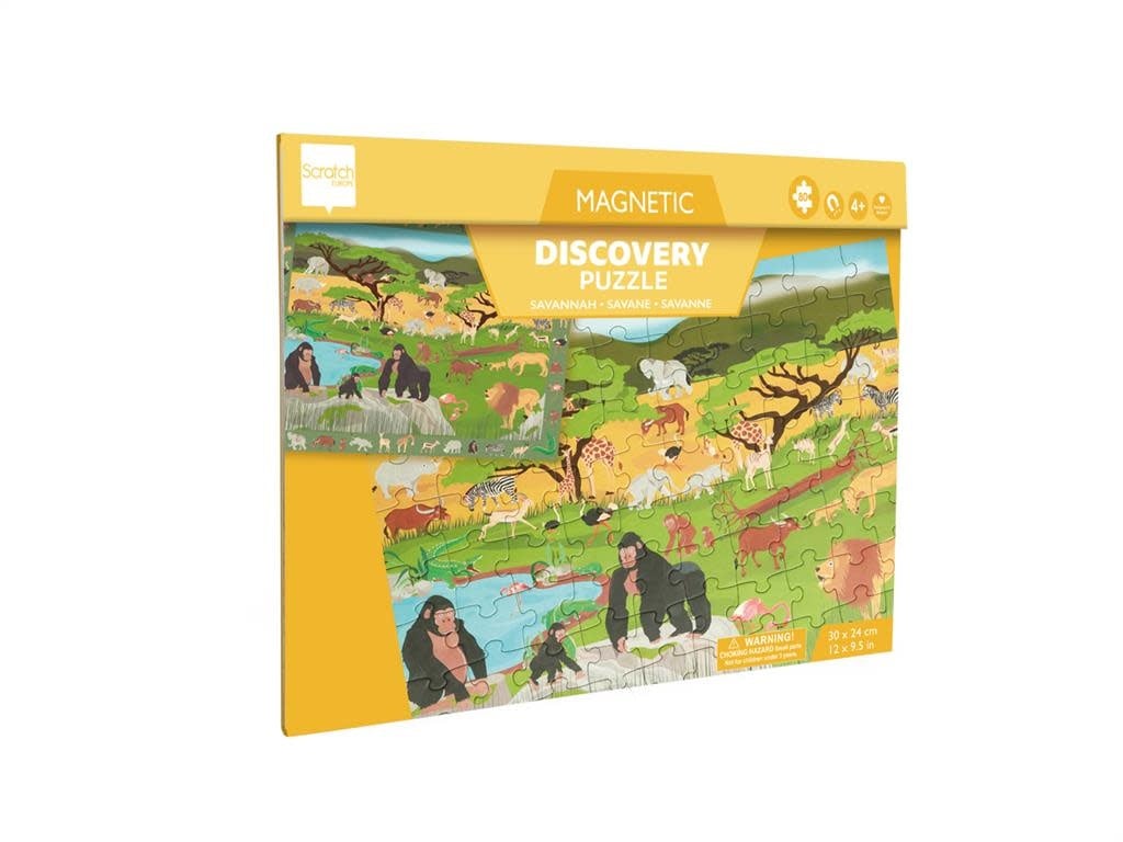 Scratch Scratch magnetische puzzel savanne 30 delig - Kruimel