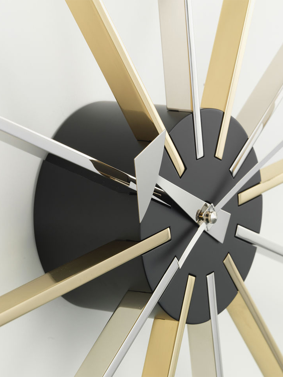 Star clock - Chrome / Brass - espoo. design store