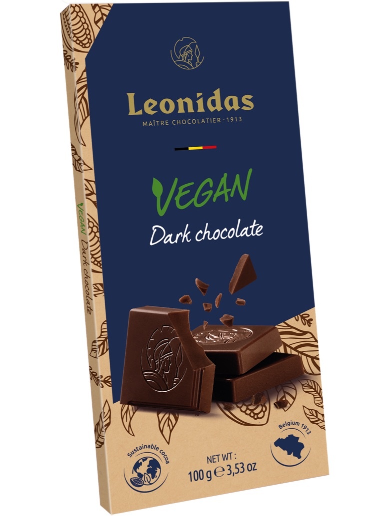 Tablet Vegan pure chocolade - 100 gram - Leonidasbonbons.nl