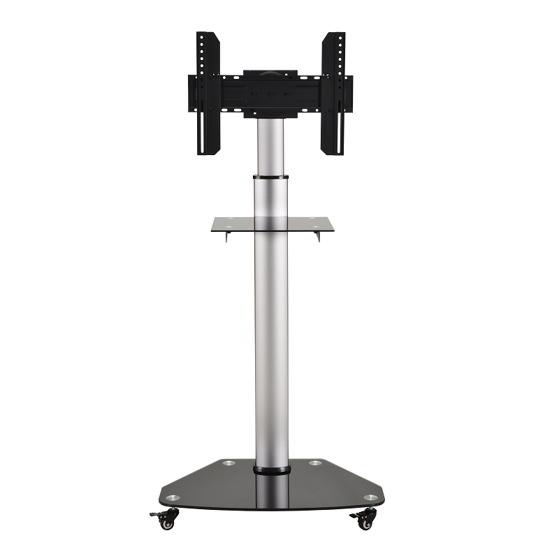 DQ Wall-Support Silver Bullit Verrijdbare TV Vloerstandaard Zilvergrijs ...