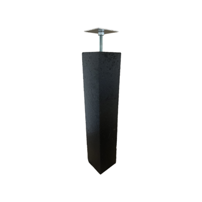 Betonpoer 12x12x60 cm inclusief stelplaat met vaste moer ... Betonpoer 12x12x60 cm inclusief stelplaat met vaste moer ...