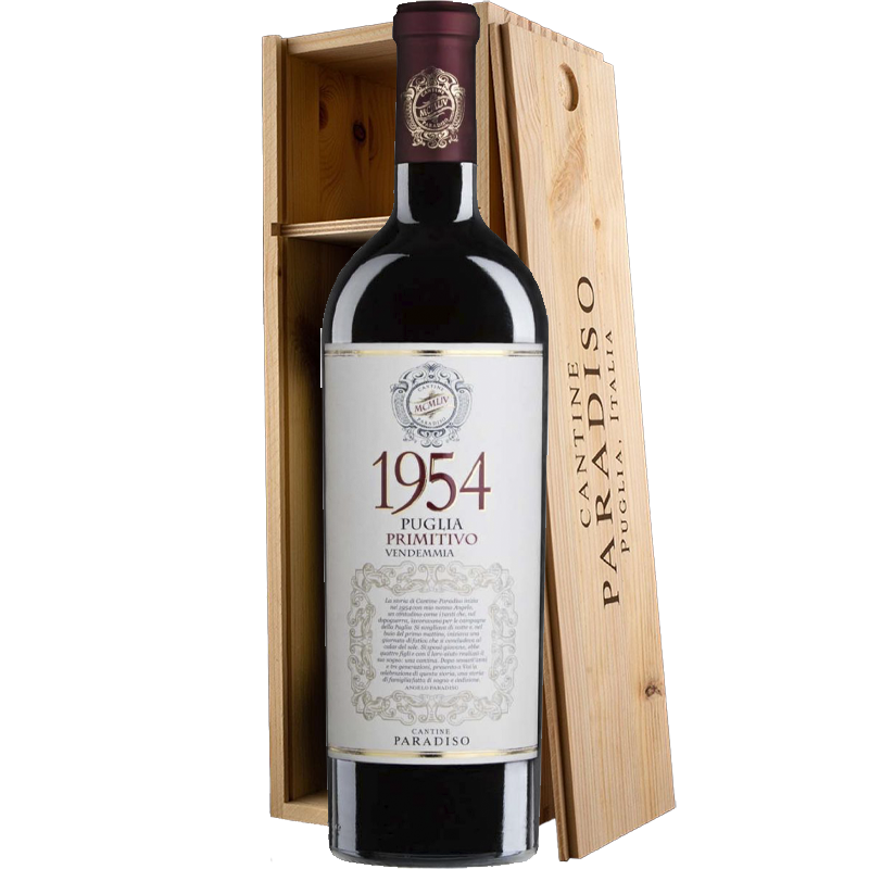 Paradiso 1954 Primitivo 2021 Magnum in kist - Boonstra Wijnen