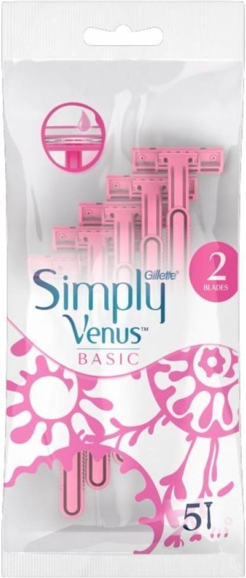 Gillette Simply Venus Basic Wegwerpscheermes - 5 Stuks - Voordeligscheren