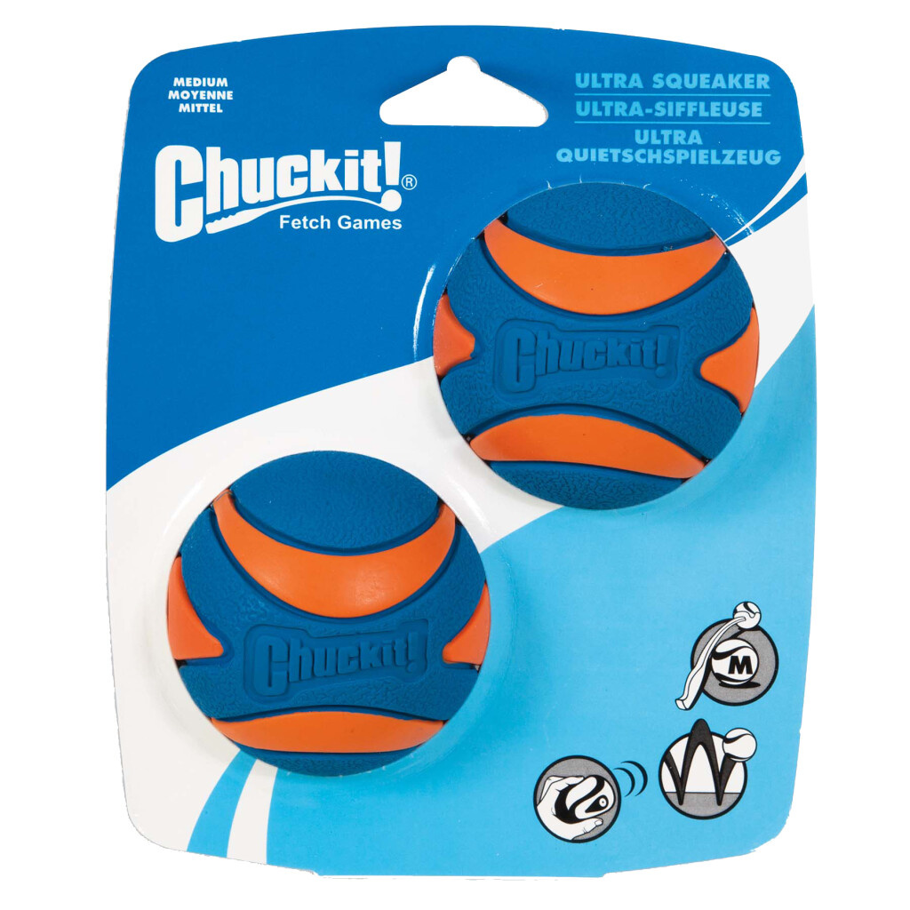 Chuckit! Ultra Squeaker Ball M (2-pack) - Always Prepared