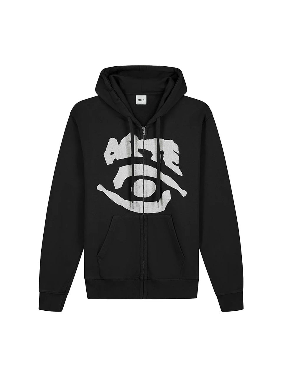 Eye Front Zip Hoodie Black - Reissue