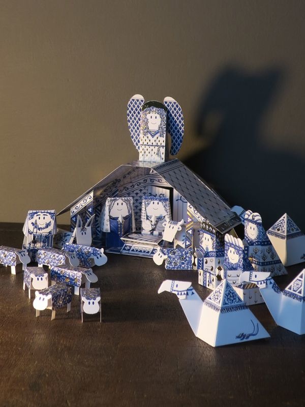 Delft blue nativity scene - Museumshop The Hague