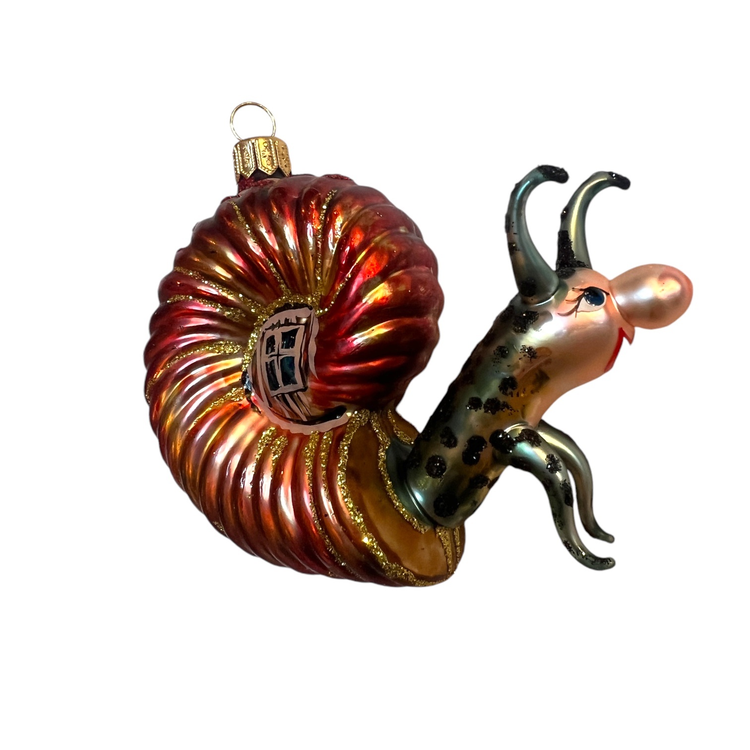 Christmas Ornament Snail in House - The Vintage Christmas Company