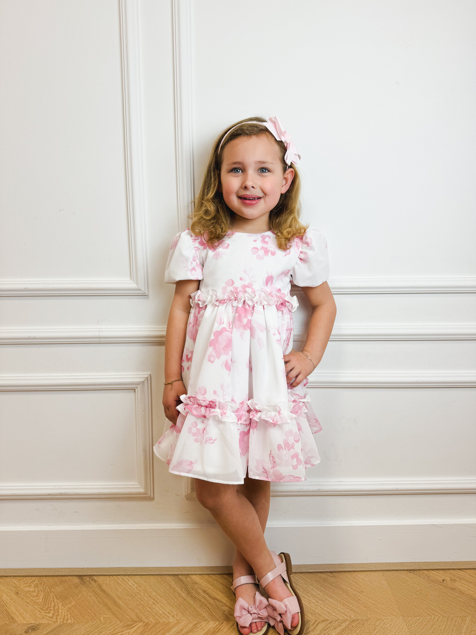Dress Pink Roses - Petite Zara