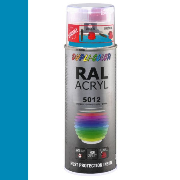 Dupli-Color Ral Acryl Ral 5012 Licht blauw Hoogglans 400 ml - Altijdverf.nl Dupli-Color Ral Acryl Ral 5012 Licht blauw Hoogglans 400 ml - Altijdverf.nl