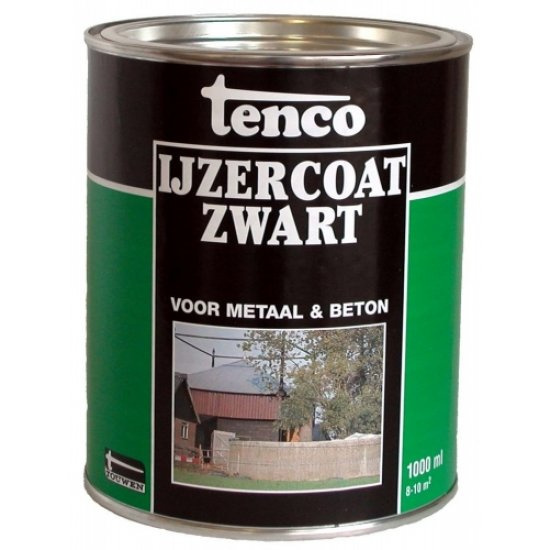 Tenco IJzercoat Zwart 1 liter kopen? | Altijdverf.nl - Altijdverf.nl