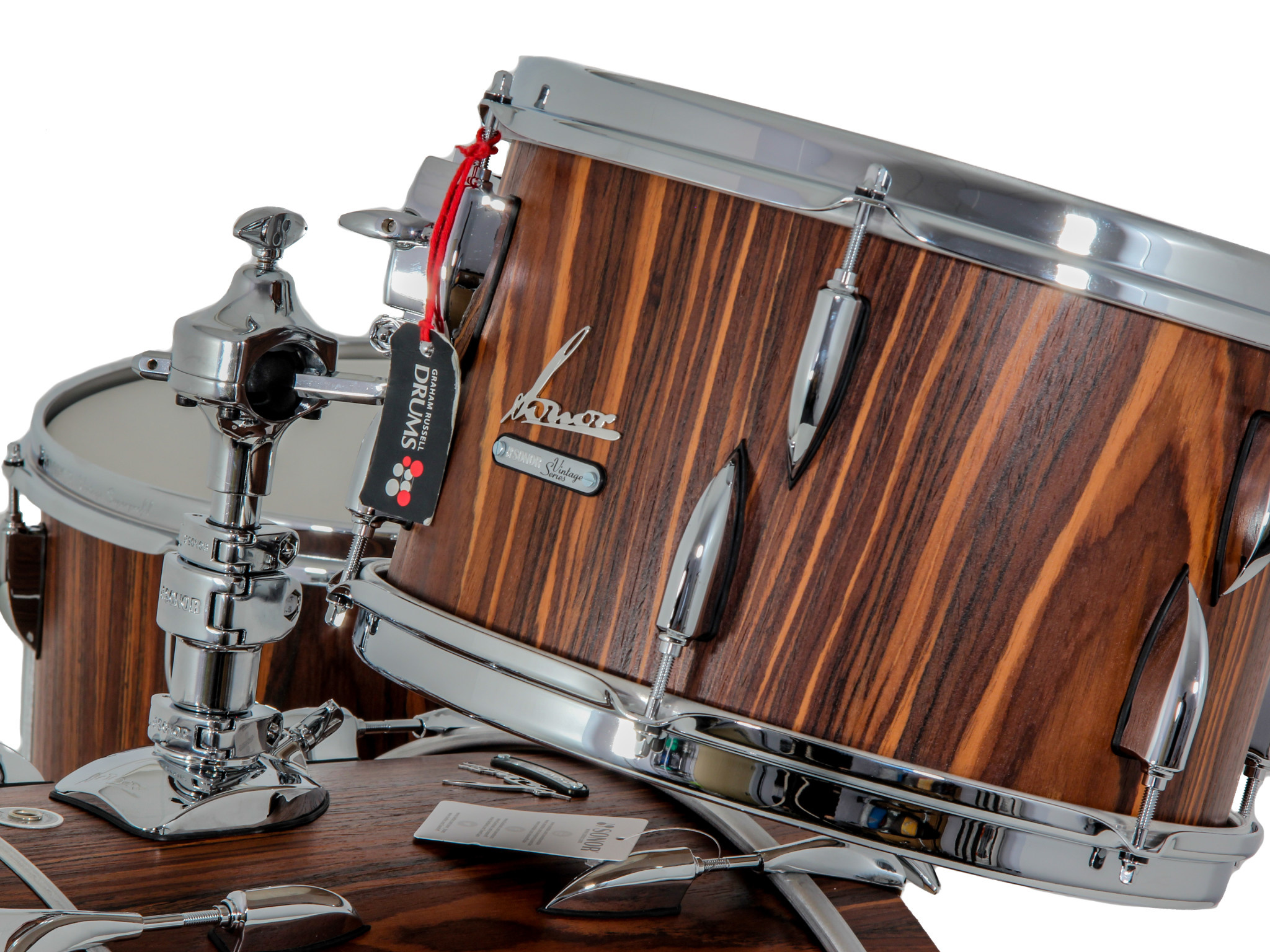 Sonor Vintage Series 22" Drum Kit, Rosewood Semi Gloss - Graham Russell ...
