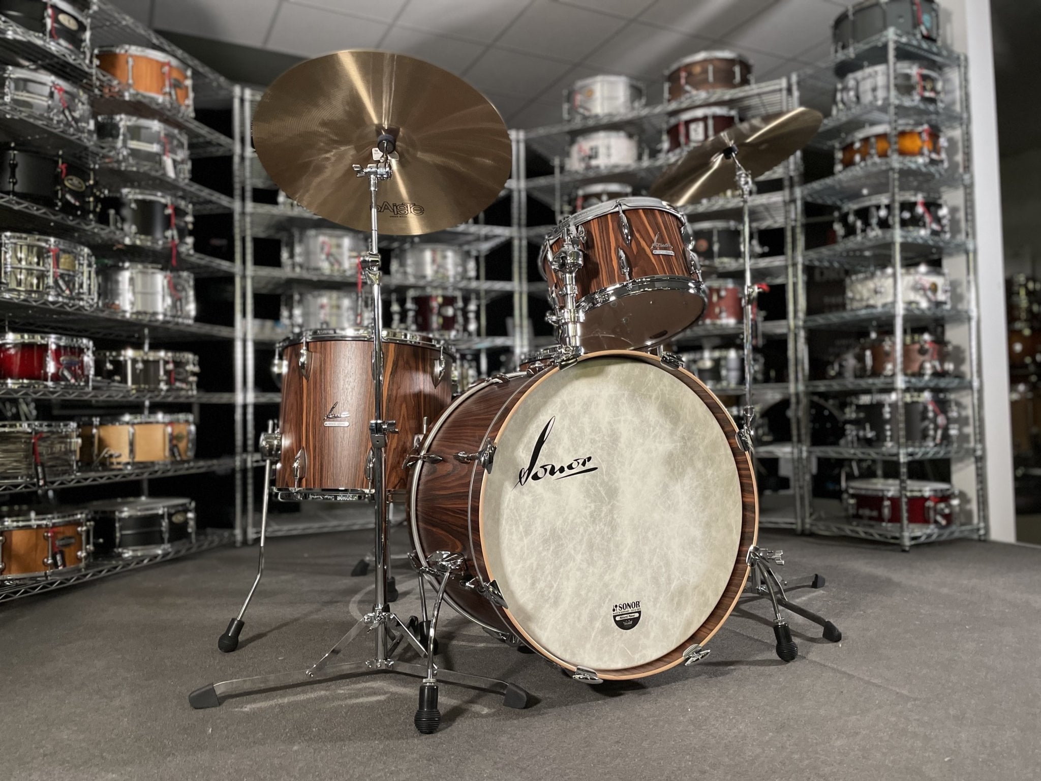 Sonor Vintage Series 22" Drum Kit, Rosewood Semi Gloss - Graham Russell ...