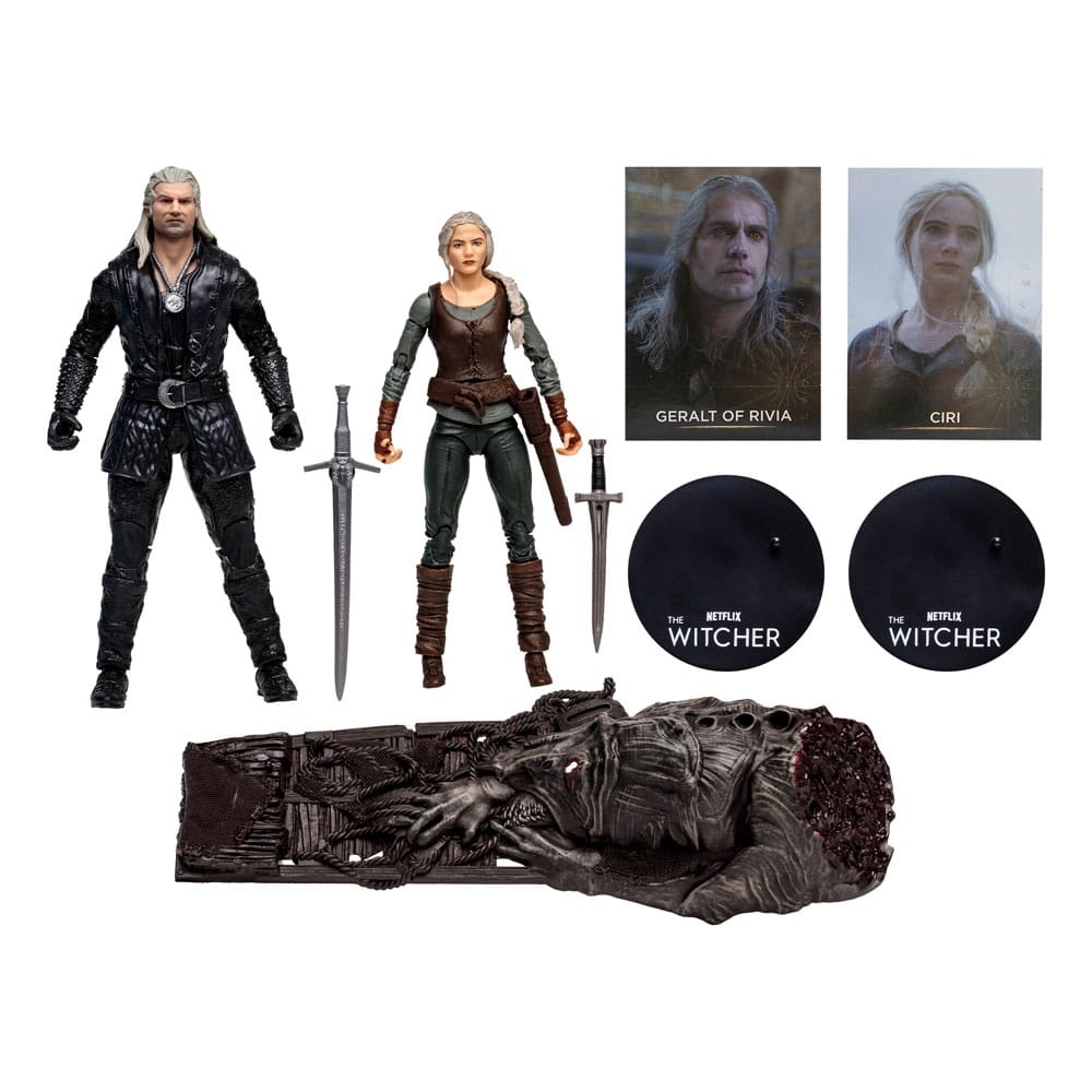The Witcher Action Figure Geralt and Ciri (Netflix Season 3) 18cm