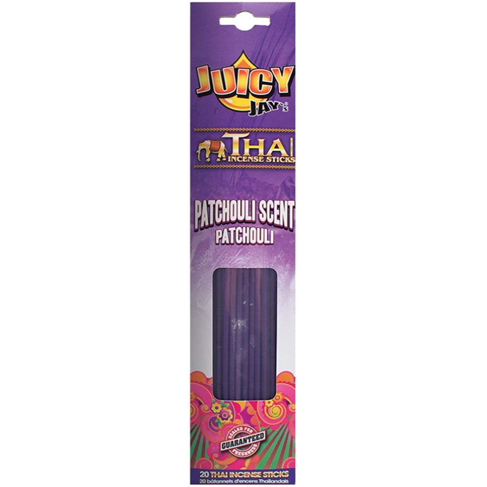 Juicy Jay Incense Patchouli - 20 Pack, Aromatic Sticks | Stonedoos