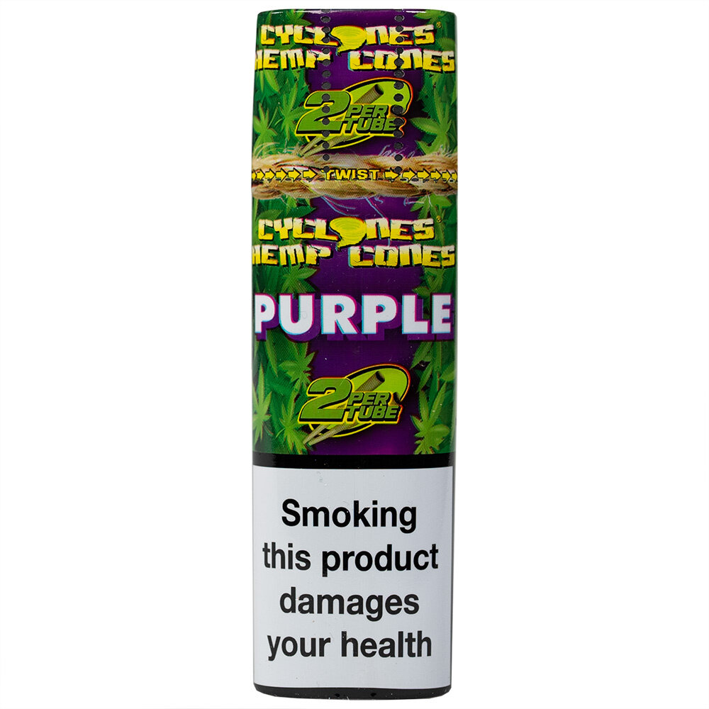 Cyclones Purple Hemp Cones - Smooth, Tobacco-Free | Stonedoos