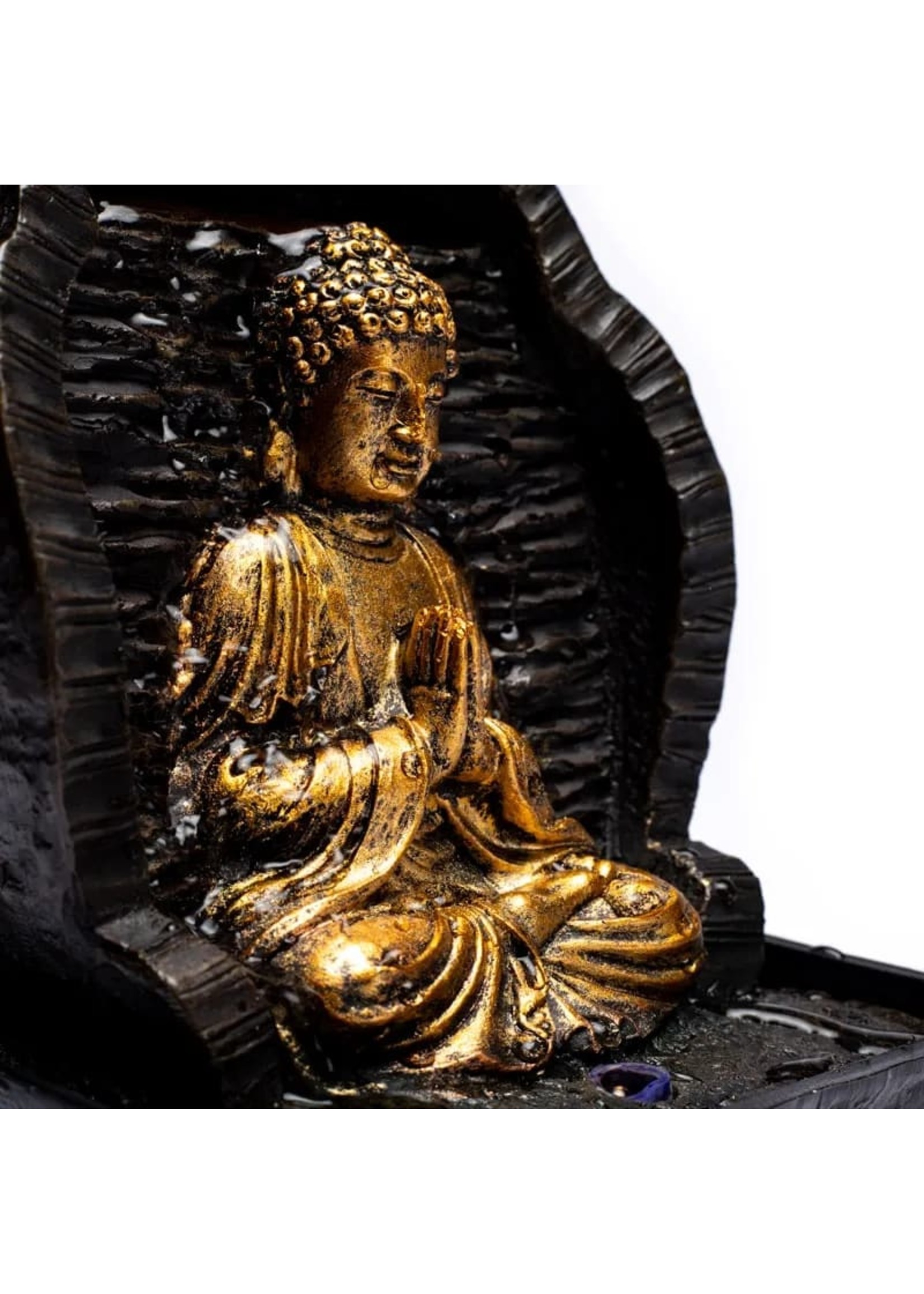 Biddende Boeddha Waterfontein | PuurSpirits.nl - PuurSpirits.nl