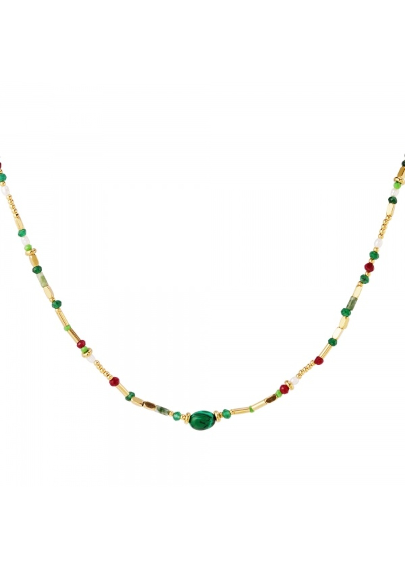 Kralen Ketting met goud en gekleurde kralen | PuurSpirits.nl ...