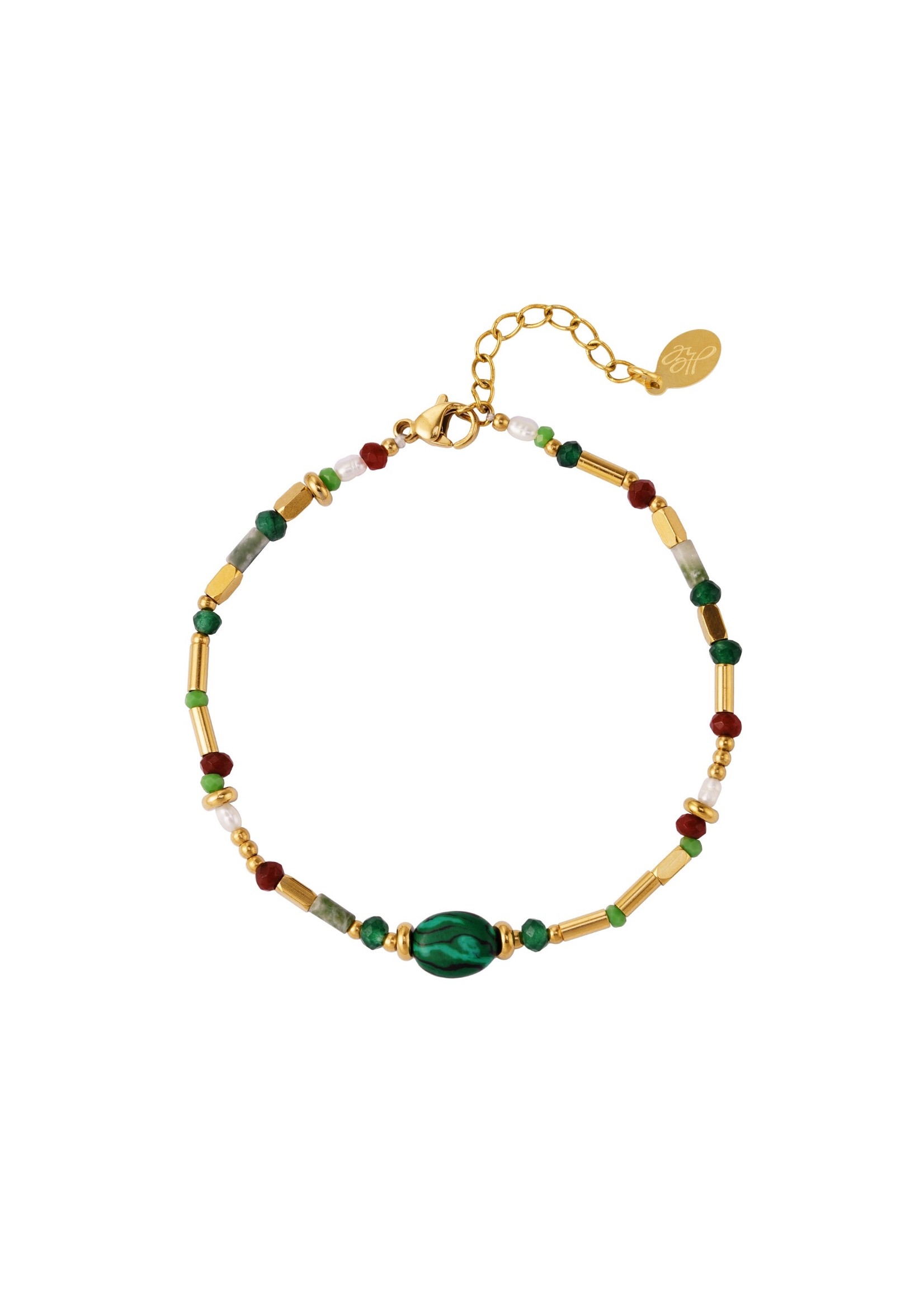 Kralen Ketting met goud en gekleurde kralen | PuurSpirits.nl ...