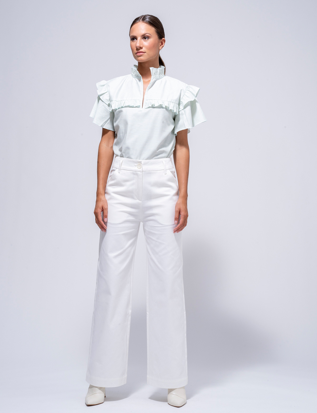 Yarra blouse - pale aqua - Dutchess - Shop