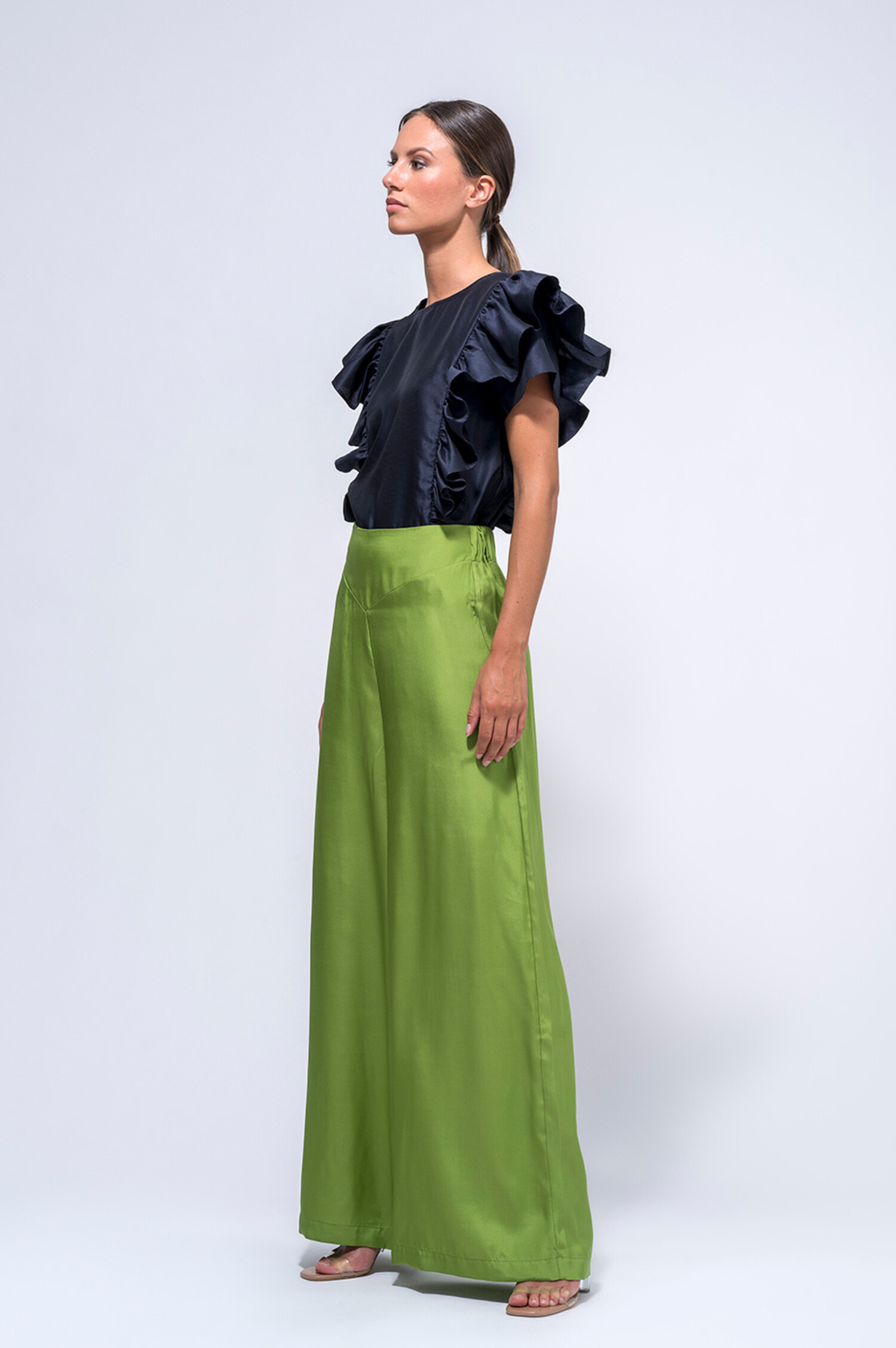 Ruffle top - midnight - dutch-ess.com