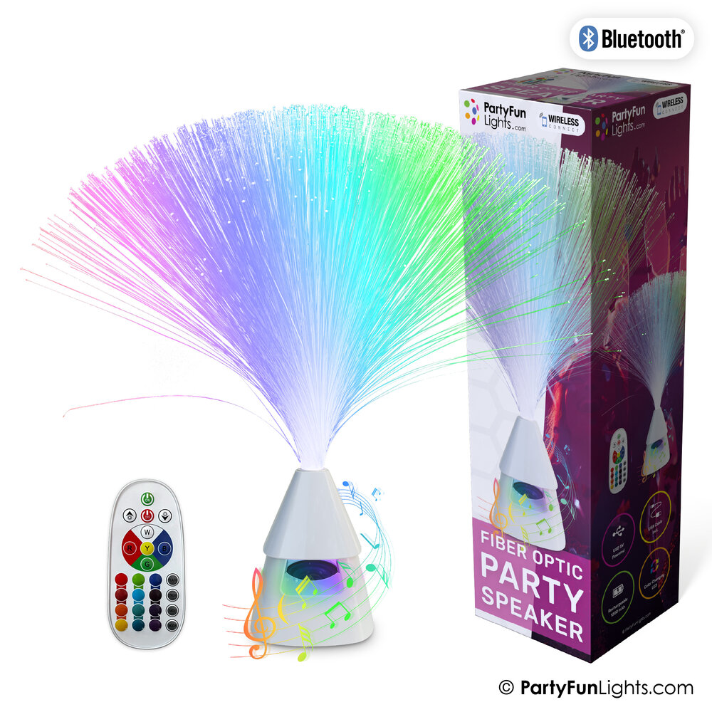 Color Changing LED Fiber Optic Bluetooth Party Speaker - PartyFunLights